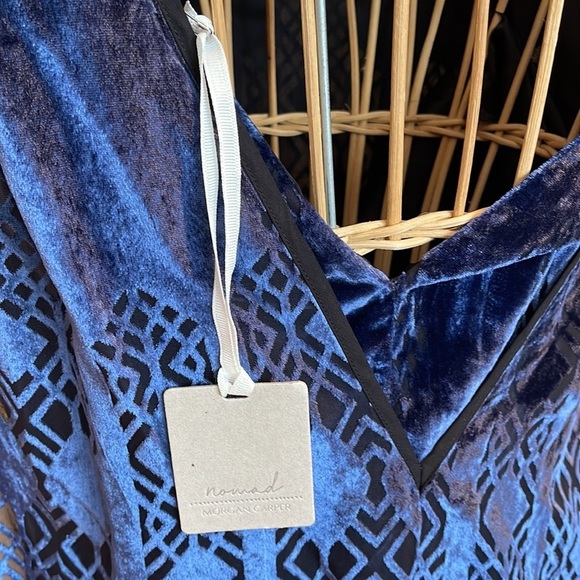 Morgan Carper | Dresses | Anthropology Nomad Morgan Carper Blue Velvet ...